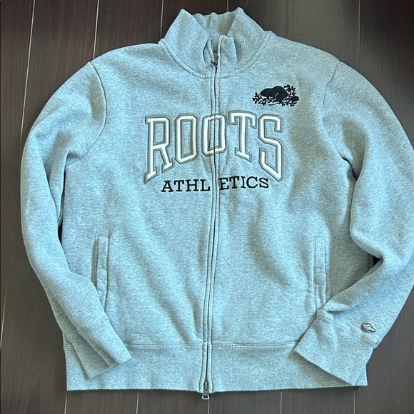 Roots | Sweaters | Roots Athletics Heather Gray Zipup Jacket | Poshmark